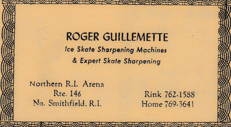 If you skated in RI, your blades were likely sharpened on a Roger ...